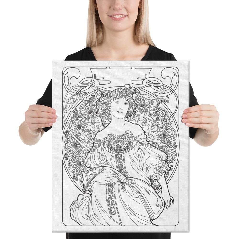 alphonse mucha printable coloring pages