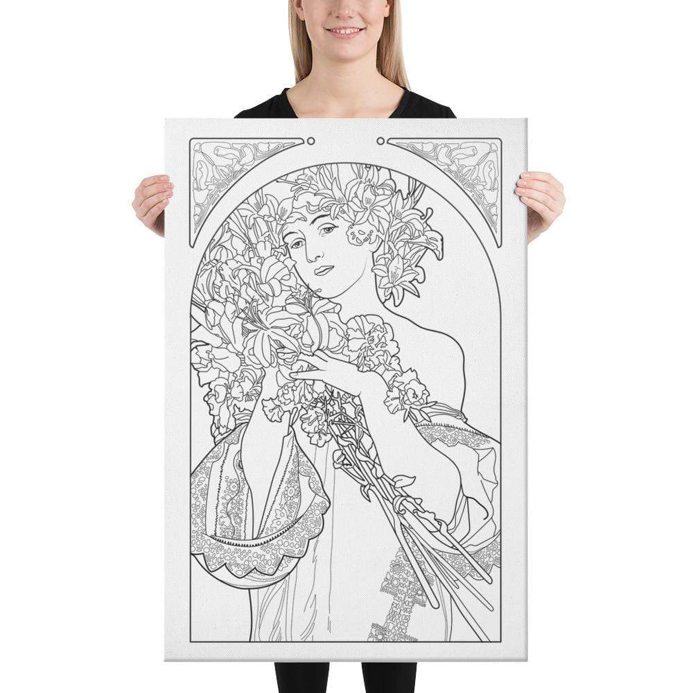 free alphonse mucha coloring pages
